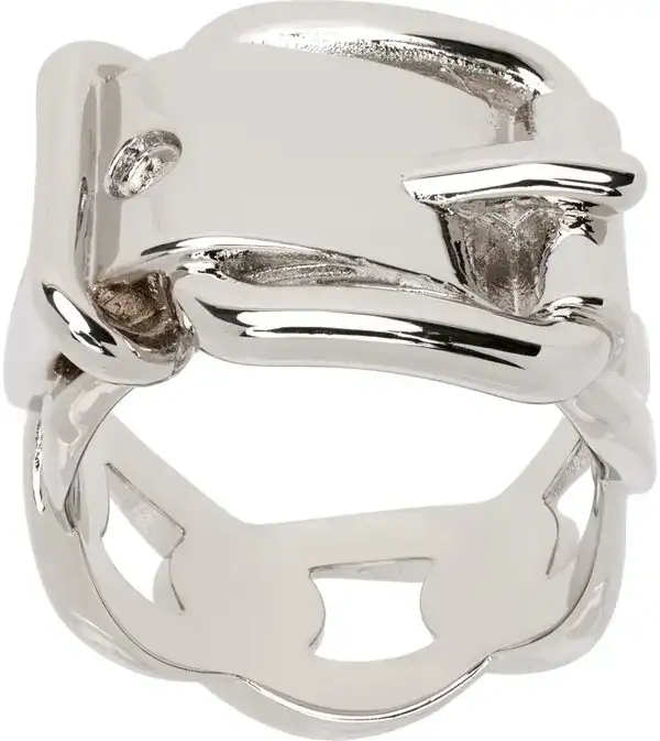 Acne Studios Silver Buckle Ring - Aae Silver | Editorialist